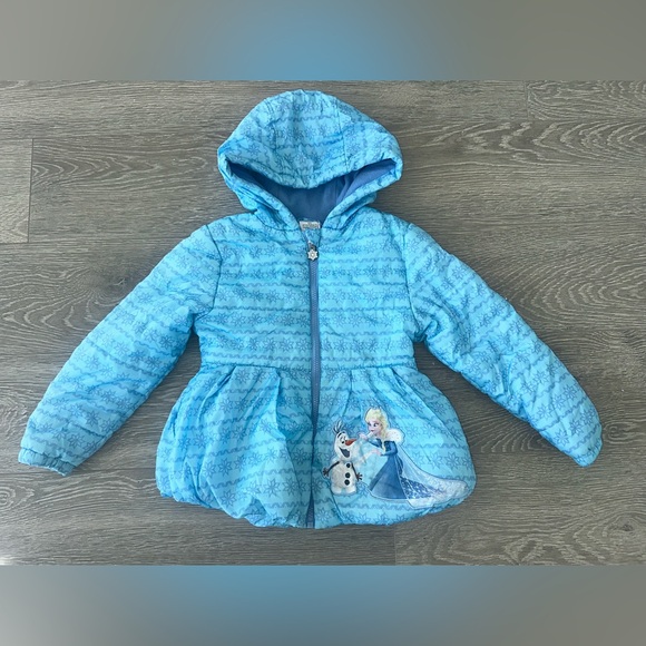 Disney | Jackets & Coats | Disney Frozen Princess Light Blue Hooded ...